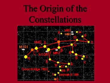 The Origin of the Constellations presentation | free to view