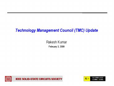 PPT – Technology Management Council TMC Update PowerPoint presentation ...
