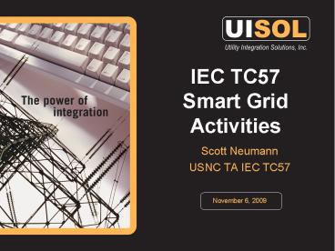 IEC TC57 Smart Grid Activities presentation | free to download