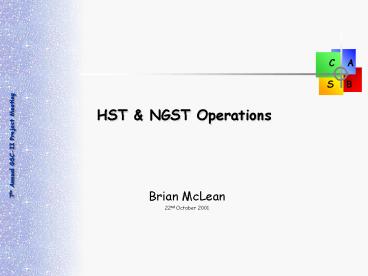 PPT – HST PowerPoint presentation | free to view - id: 1ed2bf-NGFhM