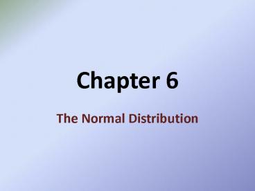 The Normal Distribution presentation | free to view