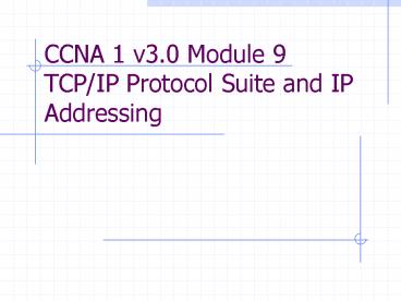 CCNA 1 v3.0 Module 9 TCP/IP Protocol Suite and IP Addressing ...