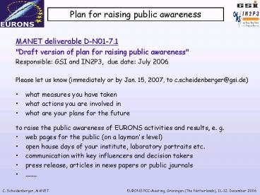 PPT – Plan for raising public awareness PowerPoint presentation | free ...