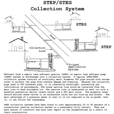 Effluent from a septic tank effluent gravity STEG or septic tank ...