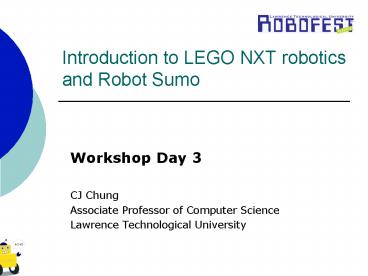 Introduction to LEGO NXT robotics and Robot Sumo presentation | free to ...