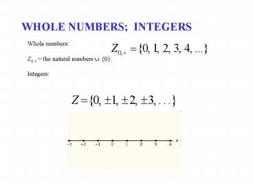 PPT – WHOLE NUMBERS INTEGERS PowerPoint presentation | free to download ...