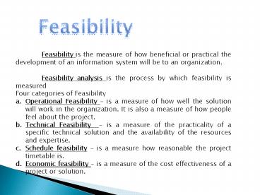 Feasibility presentation | free to view