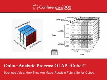 Online Analytic Process: OLAP Cubes presentation | free to view