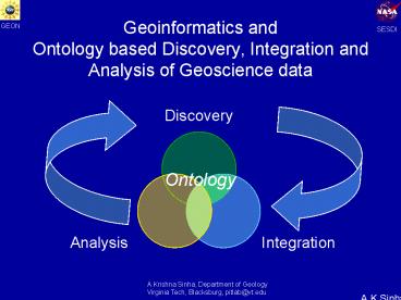PPT – Geoinformatics and Ontology based Discovery, Integration and ...