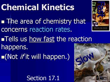 Chemical Kinetics presentation | free to view