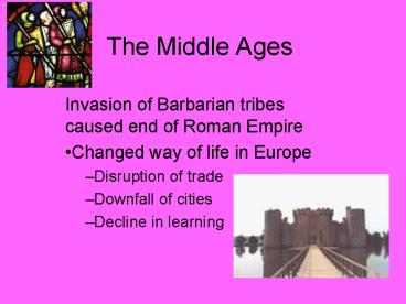 PPT – The Middle Ages PowerPoint presentation | free to view - id ...