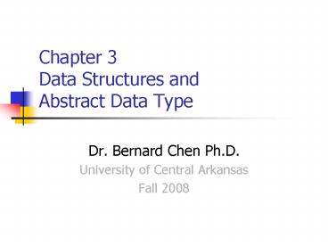 Chapter 3 Data Structures and Abstract Data Type presentation | free to ...