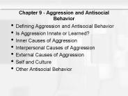 PPT – Chapter 10 Anger, Hostility, and Aggression PowerPoint ...