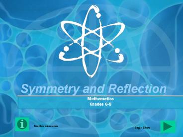 Symmetry and Reflection presentation | free to view