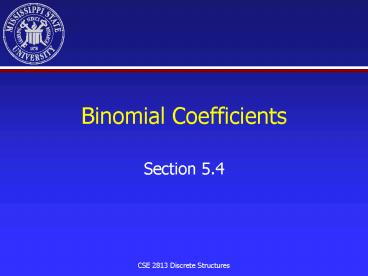 Binomial Coefficients presentation | free to view