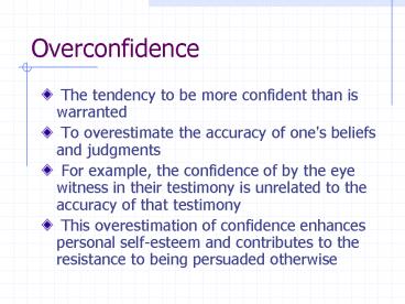 Overconfidence presentation | free to view