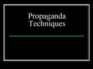 PPT – Propaganda Techniques PowerPoint presentation | free to view - id ...
