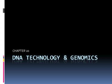 PPT – DNA Technology PowerPoint presentation | free to view - id ...