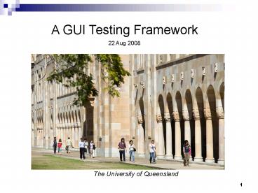 PPT – Modelbased GUI testing PowerPoint presentation | free to download ...