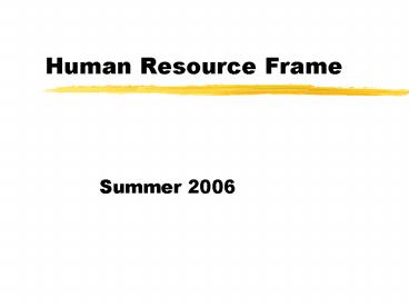 PPT – Human Resource Frame PowerPoint presentation | free to view - id ...