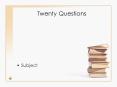 PPT – Twenty Questions PowerPoint presentation | free to download - id ...