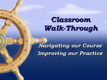 Classroom WalkThrough presentation | free to view