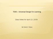 PPT – Universal Design of Learning (UDL) PowerPoint presentation | free ...