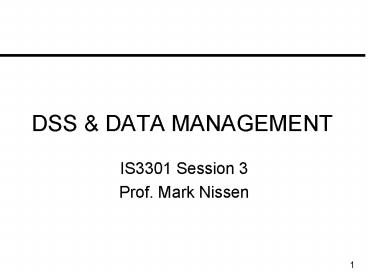 DSS presentation | free to view