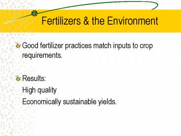 Fertilizers presentation | free to view