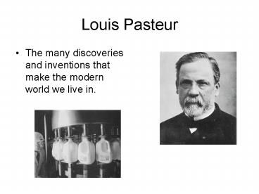 Louis Pasteur presentation | free to view