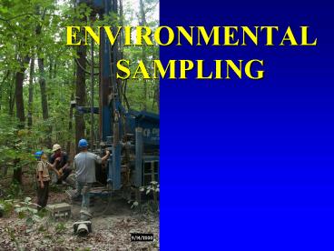 ENVIRONMENTAL SAMPLING presentation | free to view