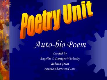 Auto-bio Poem presentation | free to view