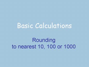 PPT – Basic Calculations PowerPoint presentation | free to view - id: 1bb19a-MzVkZ