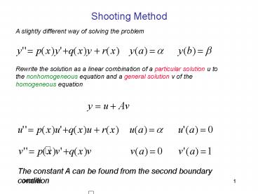 Shooting Method presentation | free to view