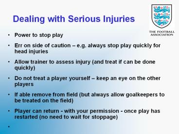 PPT – Dealing with Serious Injuries PowerPoint presentation | free to ...