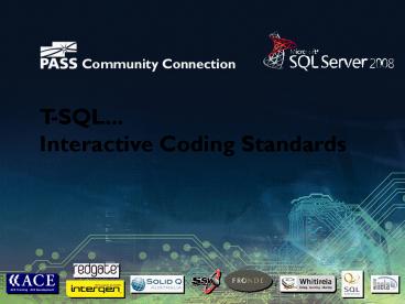 PPT – TSQL''' PowerPoint presentation | free to view - id: 1c5e19-ZDc1Z