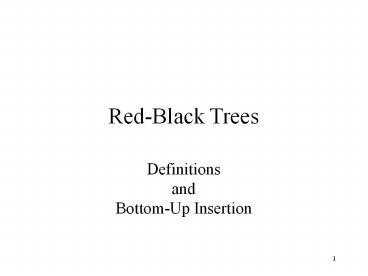 Red-Black Trees presentation | free to download