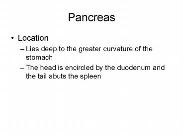 Pancreas presentation | free to view