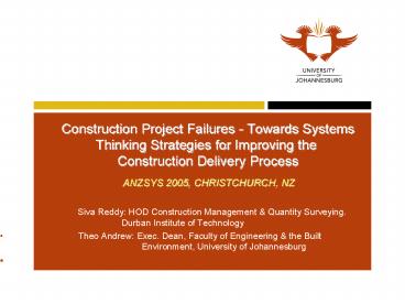 Construction Project Failures Towards Systems Thinking Strategies for ...