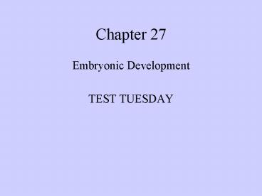 PPT – Embryonic Development PowerPoint presentation | free to view - id ...
