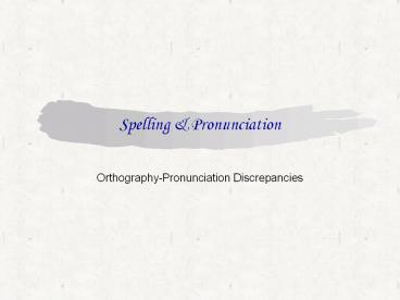 Spelling presentation | free to view