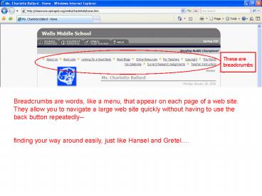 PPT – These are breadcrumbs' PowerPoint presentation | free to view ...