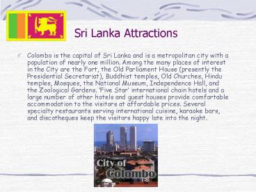 PPT – Sri Lanka Attractions PowerPoint presentation | free to download ...