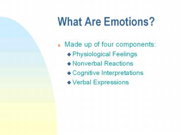 What Are Emotions presentation | free to download