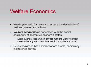 Welfare Economics presentation | free to view