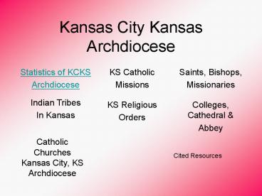 PPT – Kansas City Kansas Archdiocese PowerPoint presentation | free to ...