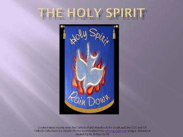 The holy spirit presentation | free to view