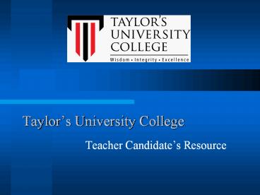 Taylor presentation | free to download