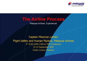 The Airline Process presentation | free to view