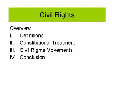 Civil Rights presentation | free to view